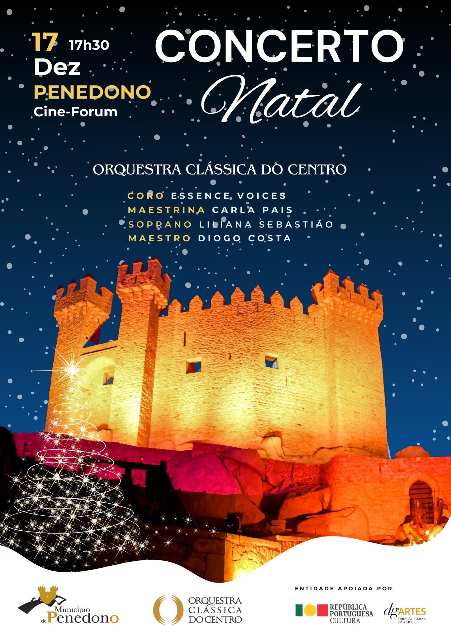 Concerto de Natal pela Orquestra Clássica do Centro, dia 17 dezembro ...